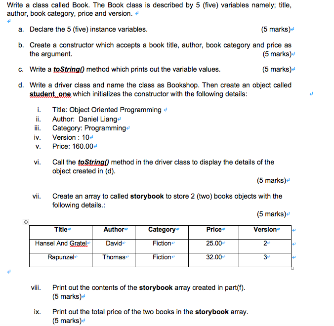 Solved Write a class called Book. The Book class is | Chegg.com