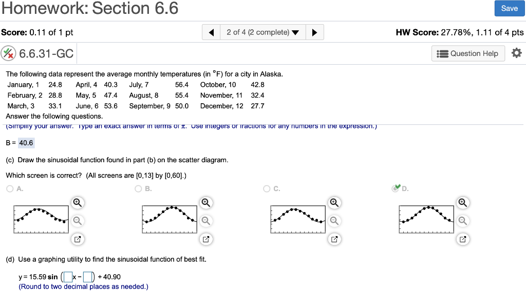 Solved Homework Section 6 6 Save Score 0 11 Of 1 Pt 2 Of 4