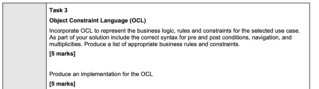 Solved Task 3 Object Constraint Language Ocl Incorporate