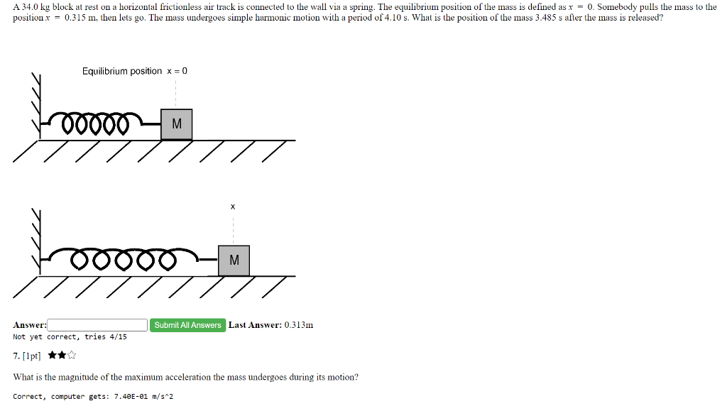 Solved A 34.0 kg block at rest on a horizontal frictionless | Chegg.com