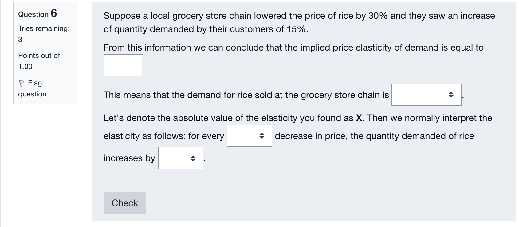 Solved Question 6 Suppose a local grocery store chain | Chegg.com