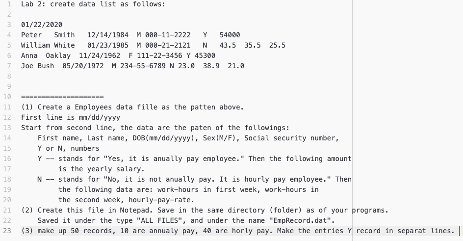 Solved (Just write the first line (date) and a couple of | Chegg.com