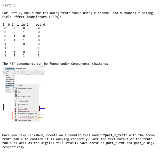 Solved Part c For Part C, build the following truth table | Chegg.com