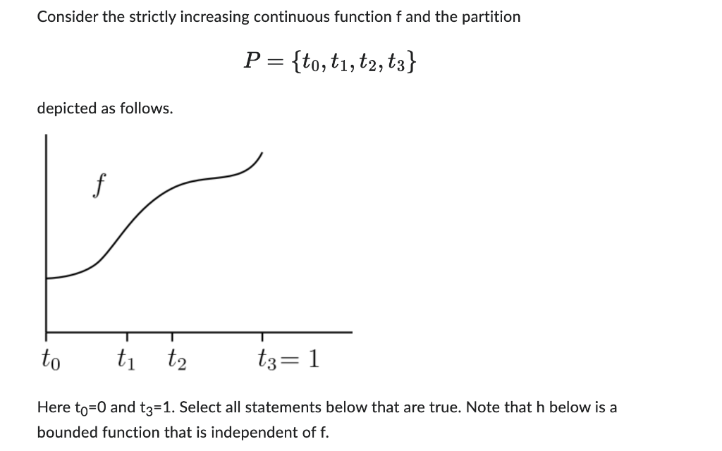 Consider the strictly increasing continuous function | Chegg.com