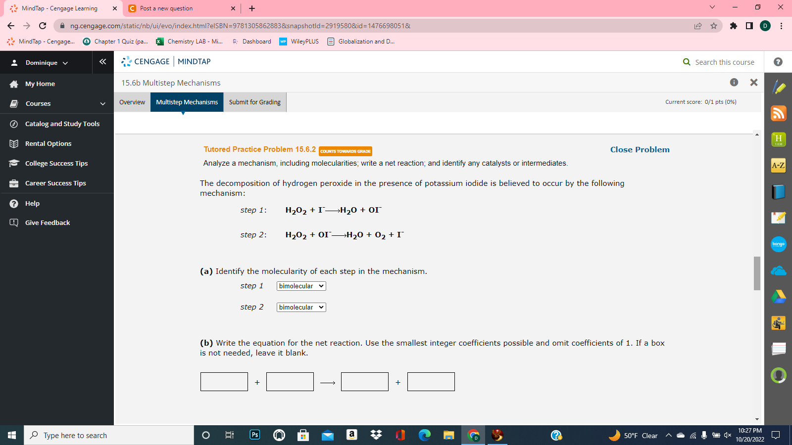 Solved Tutored Practice Problem 15.6.2 Close Problem Analyze | Chegg.com