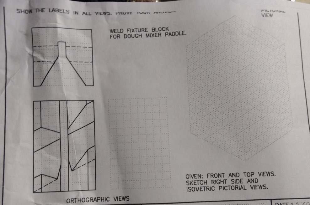 Draw the right side view and isometric view of the | Chegg.com