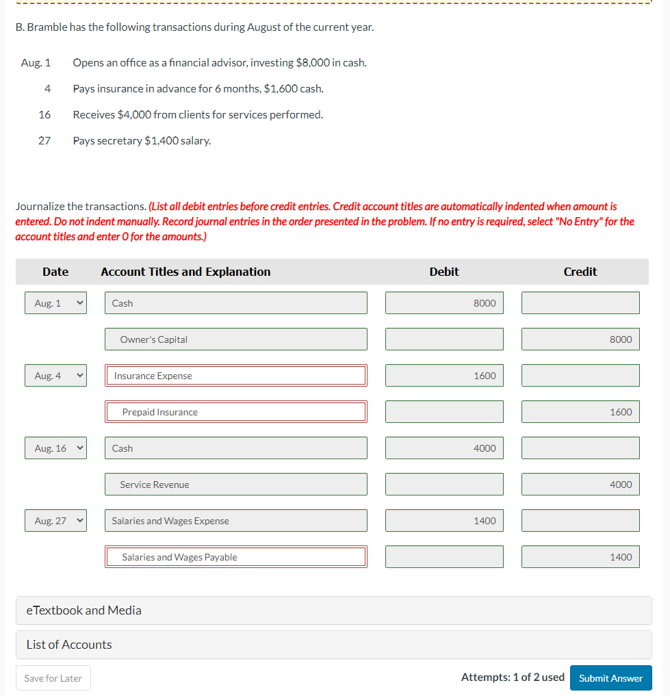 Solved Journalize the transactions. (List all debit entries | Chegg.com