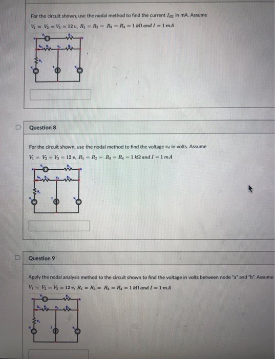 Solved For the circuit shown, use the nodal method to find | Chegg.com