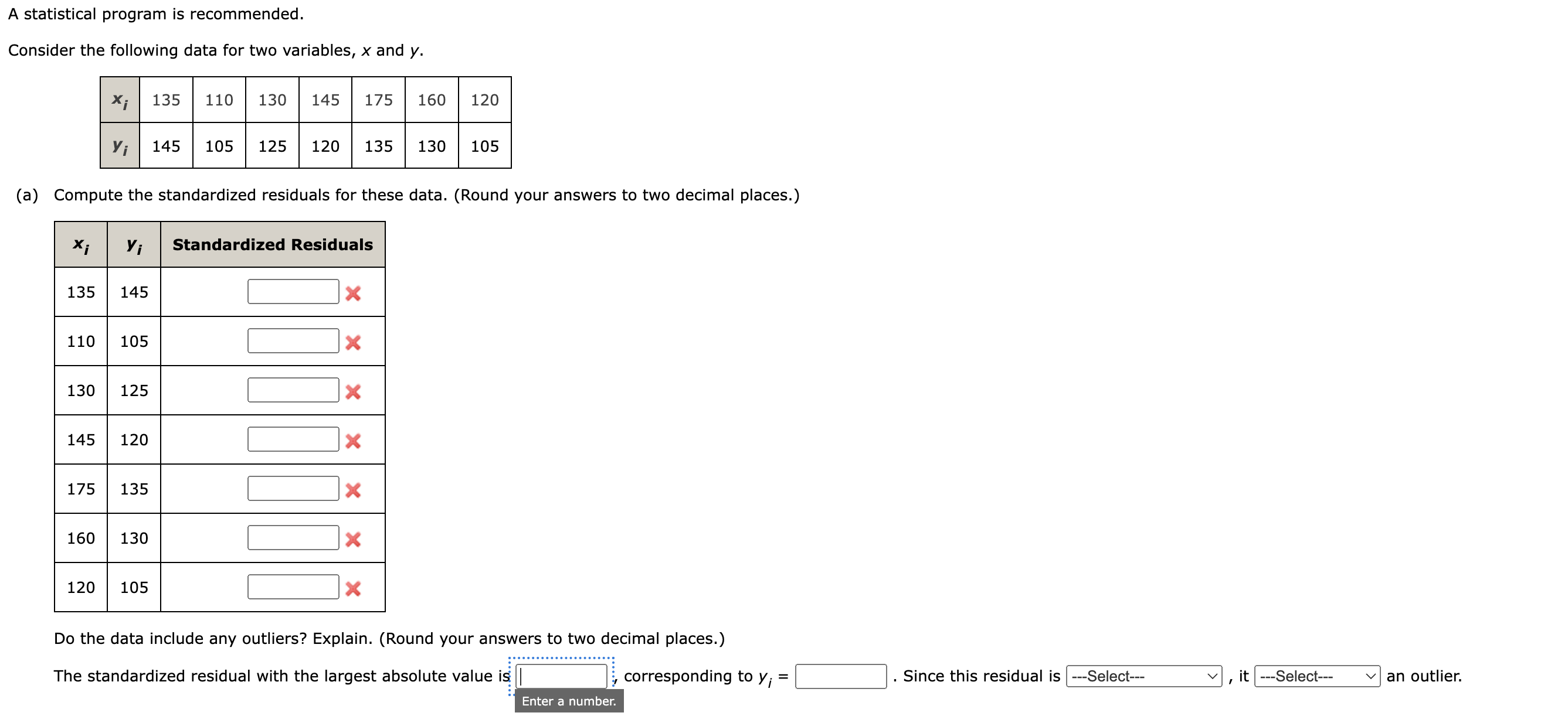 Solved A statistical program is recommended. Consider the | Chegg.com