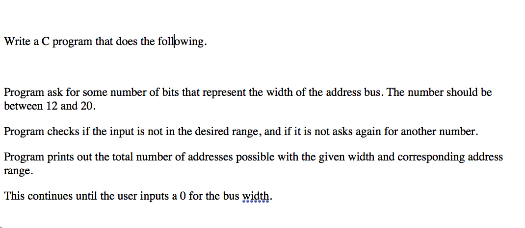 Solved Write a C program that does the following. Program | Chegg.com