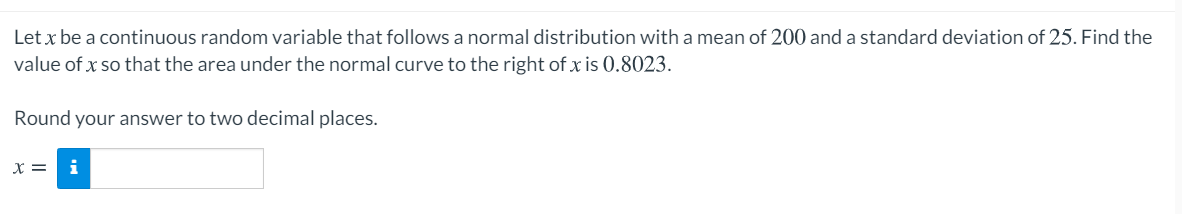 Solved Let x be a continuous random variable that follows a | Chegg.com