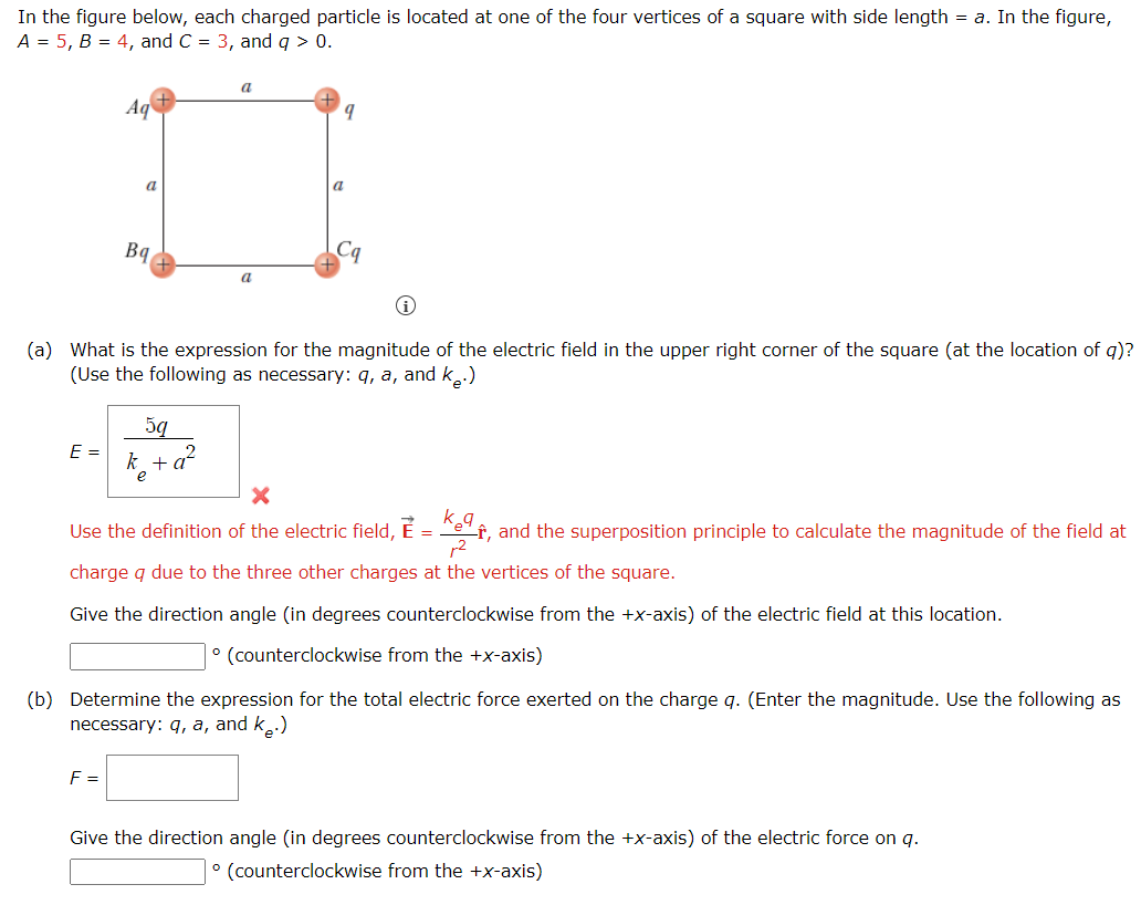 Solved In the figure below, each charged particle is located | Chegg.com