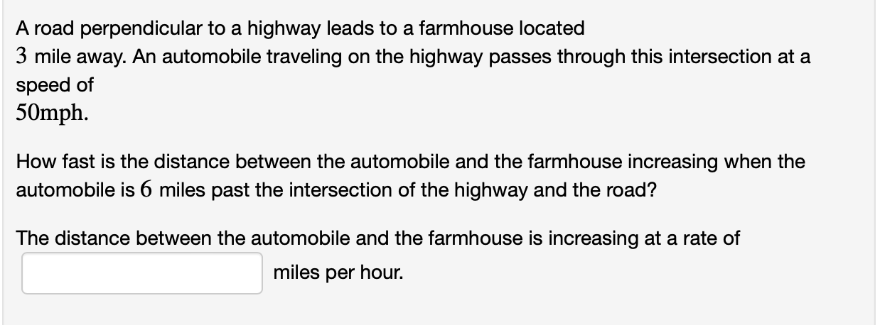 Solved A road perpendicular to a highway leads to a | Chegg.com