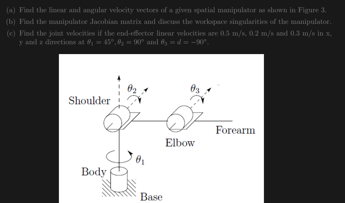 Solved Find the linear and angular velocity vectors of ﻿a | Chegg.com