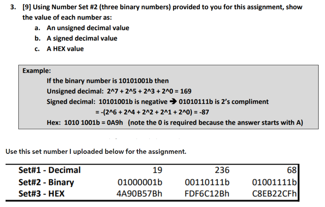 Solved Use this set number I uploaded below for the | Chegg.com