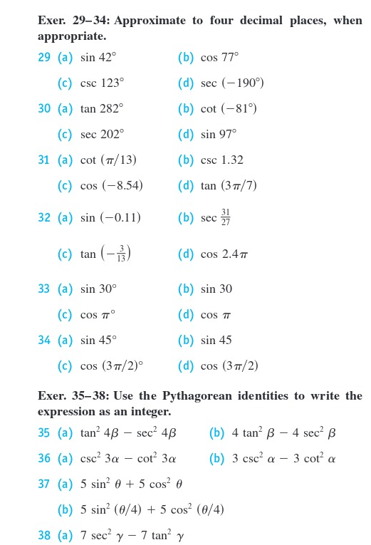 Solved appropriate. 29 (a) sin42∘ (b) cos77∘ (c) csc123∘ (d) | Chegg.com
