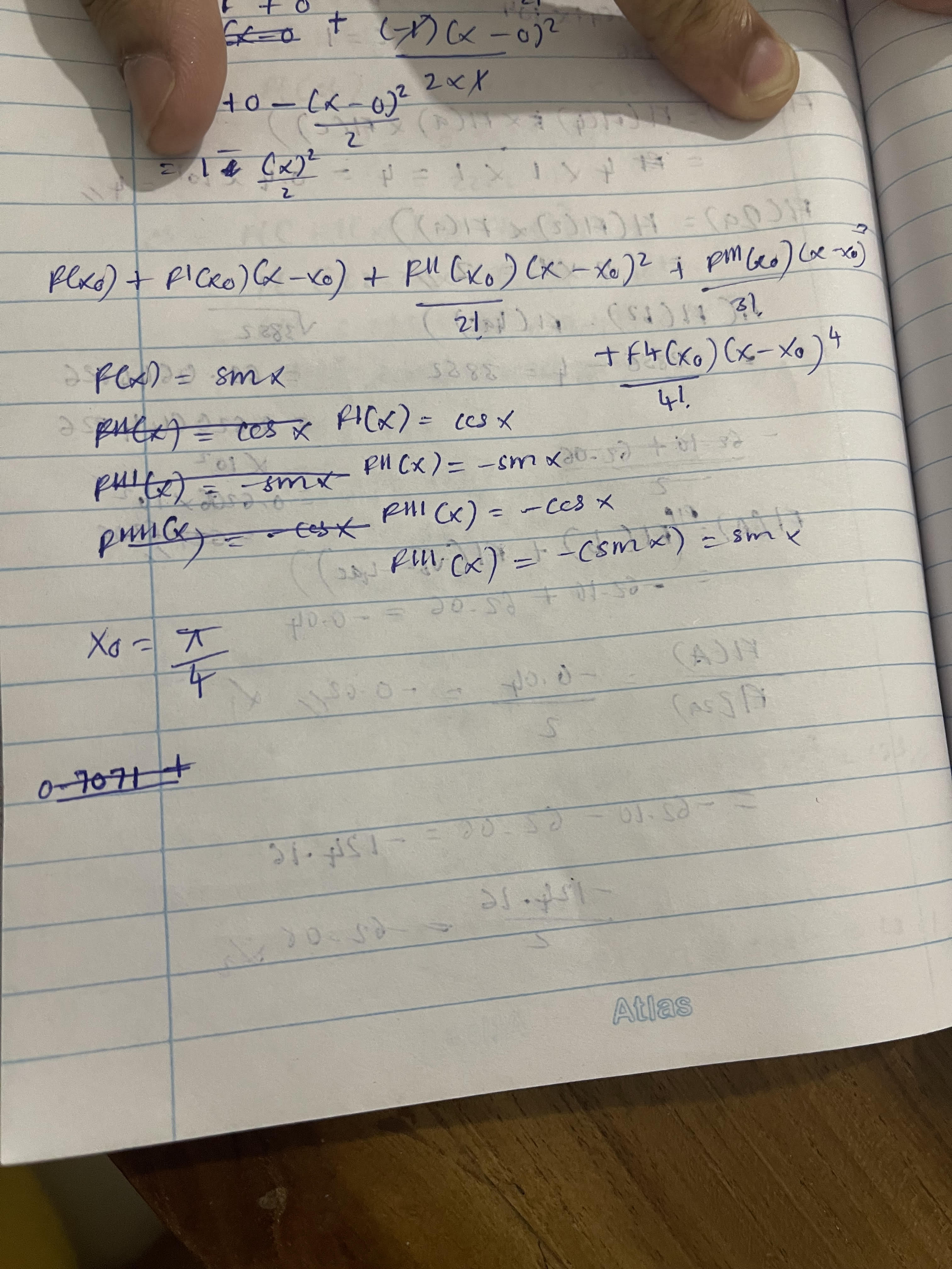 Solved Xo=(pi)/4In this taylor polynomial I have found the | Chegg.com