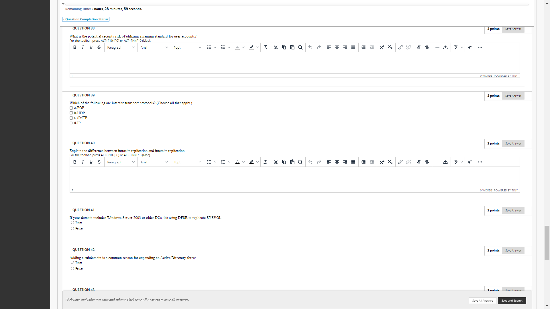 Solved ≯ Question Completion Status: QUESTION 33 The logical | Chegg.com
