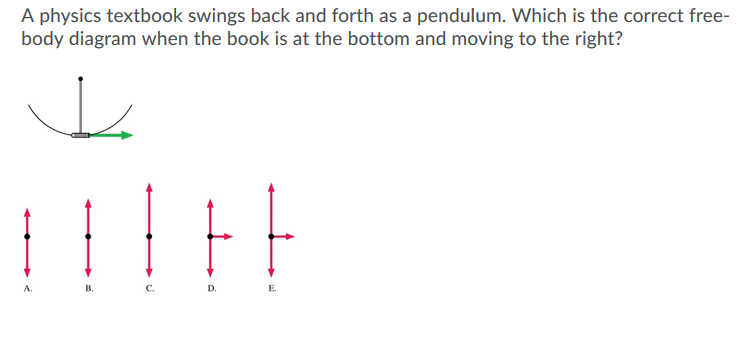 Solved A physics textbook swings back and forth as a | Chegg.com