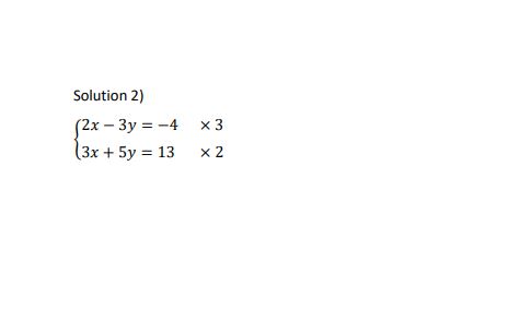 Solved Find the solution x and y.Solution 2) | Chegg.com
