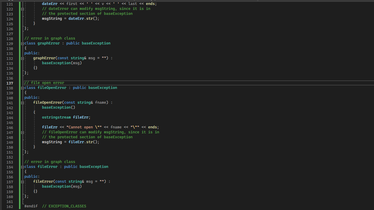 Solved \#pragma oncepublic: overflowError(const string\& msg | Chegg.com