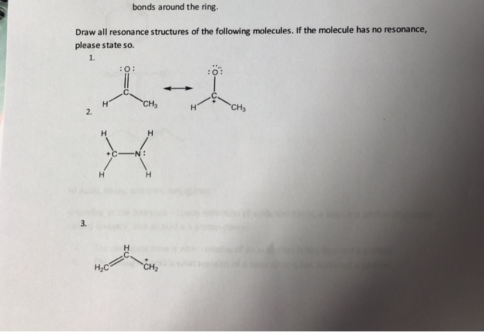 Solved Bonds Around The Ring Draw All Resonance Structures