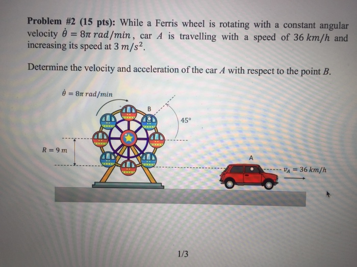 Solved While a Ferris wheel is rotating with a constant | Chegg.com