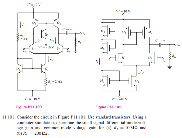 Consider the circuit in Figure P11.101 (Textbook). | Chegg.com