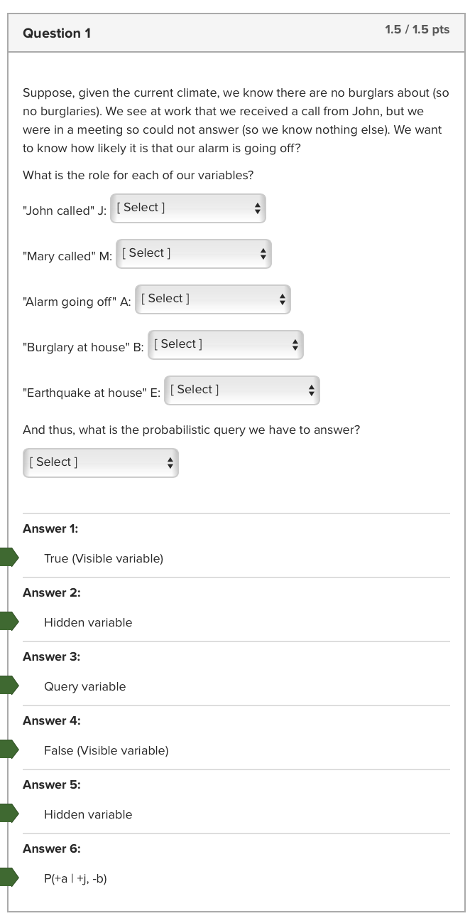 Solved Use the above Bayesian network (which models our | Chegg.com