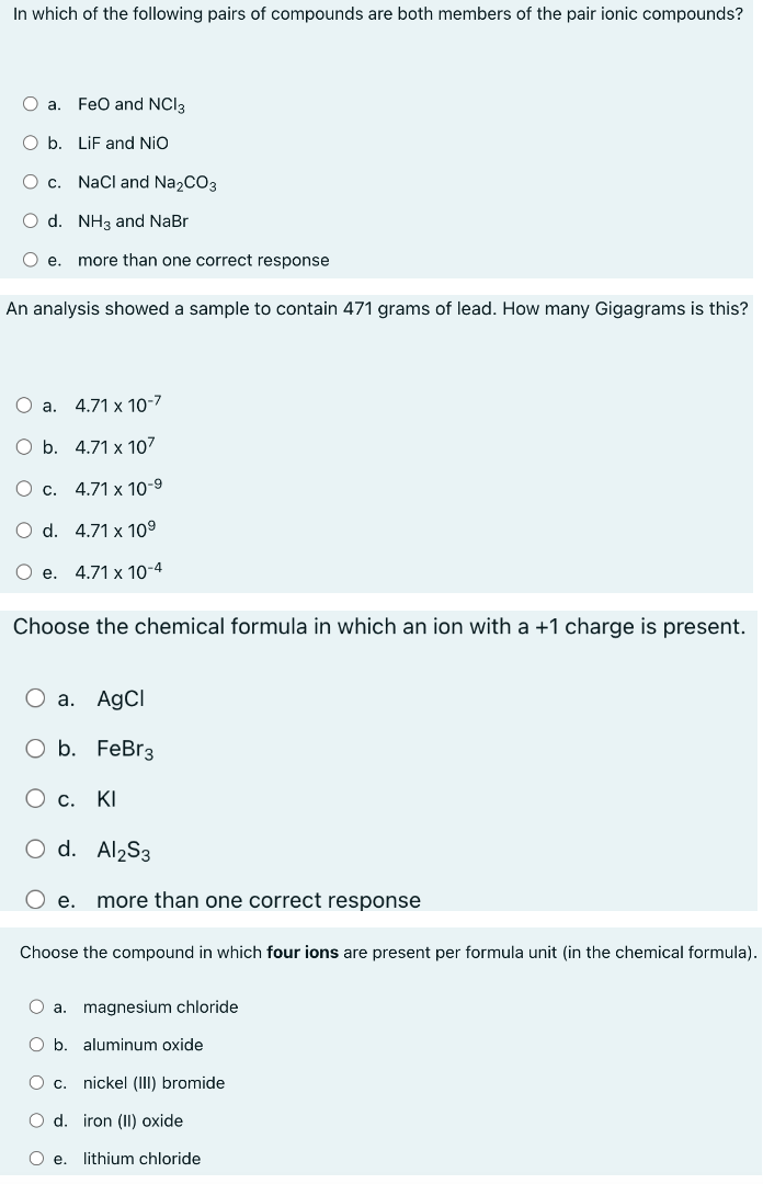 Solved In which of the following pairs of compounds are both | Chegg.com