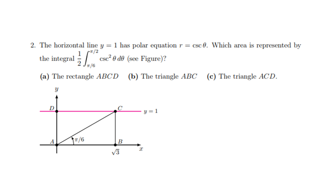 Solved 1. How do you setup an integral in polar coordinates | Chegg.com