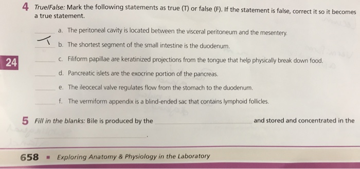 Solved 4 True/False: Mark the following statements as true | Chegg.com