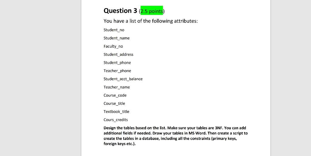 Solved Question 2 (1.25 points) Use HR database (Sample | Chegg.com