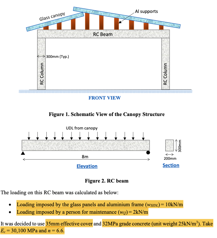 Solved (8) Determine the area of steel required for the | Chegg.com
