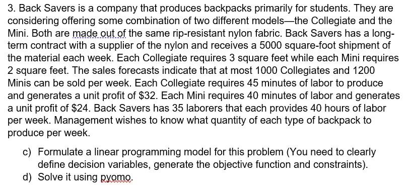 Solved Note Please Solved The Below Question Using Pyomo 7430
