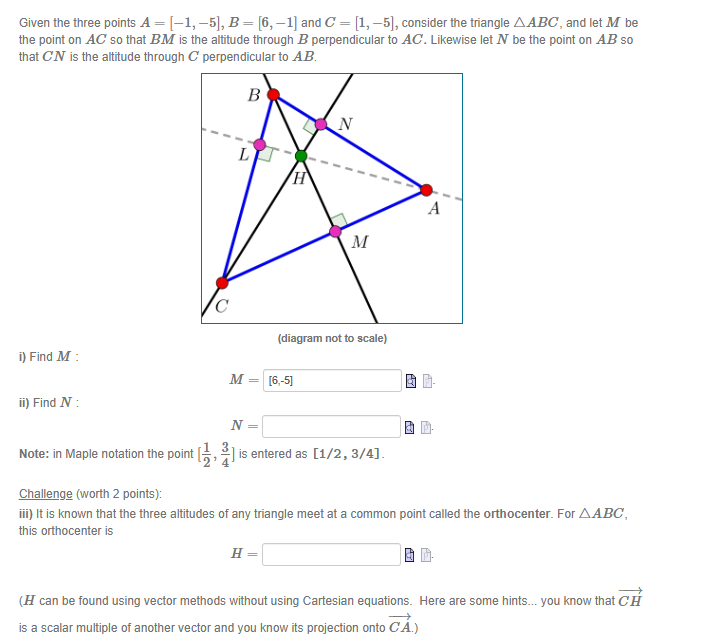 Solved Given the three points A=[−1,−5],B=[6,−1] and | Chegg.com