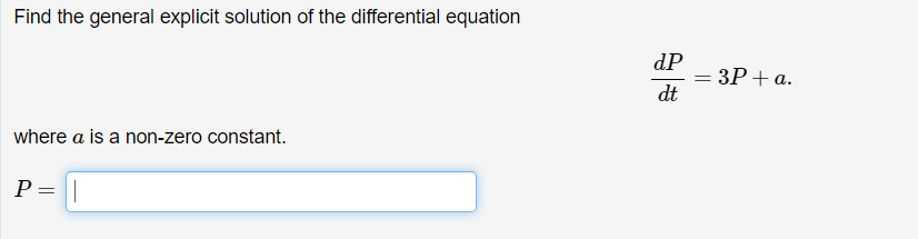 Solved Find the general explicit solution of the | Chegg.com