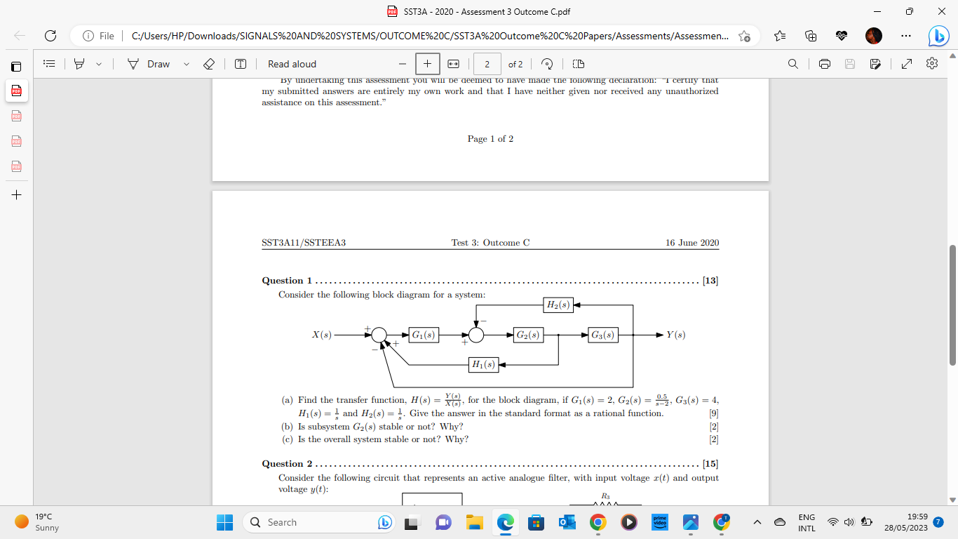 Solved By undertaking this assessment you will de deemed to | Chegg.com