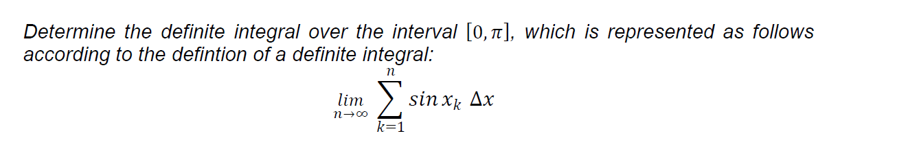 Solved Determine the definite integral over the interval [0, | Chegg.com