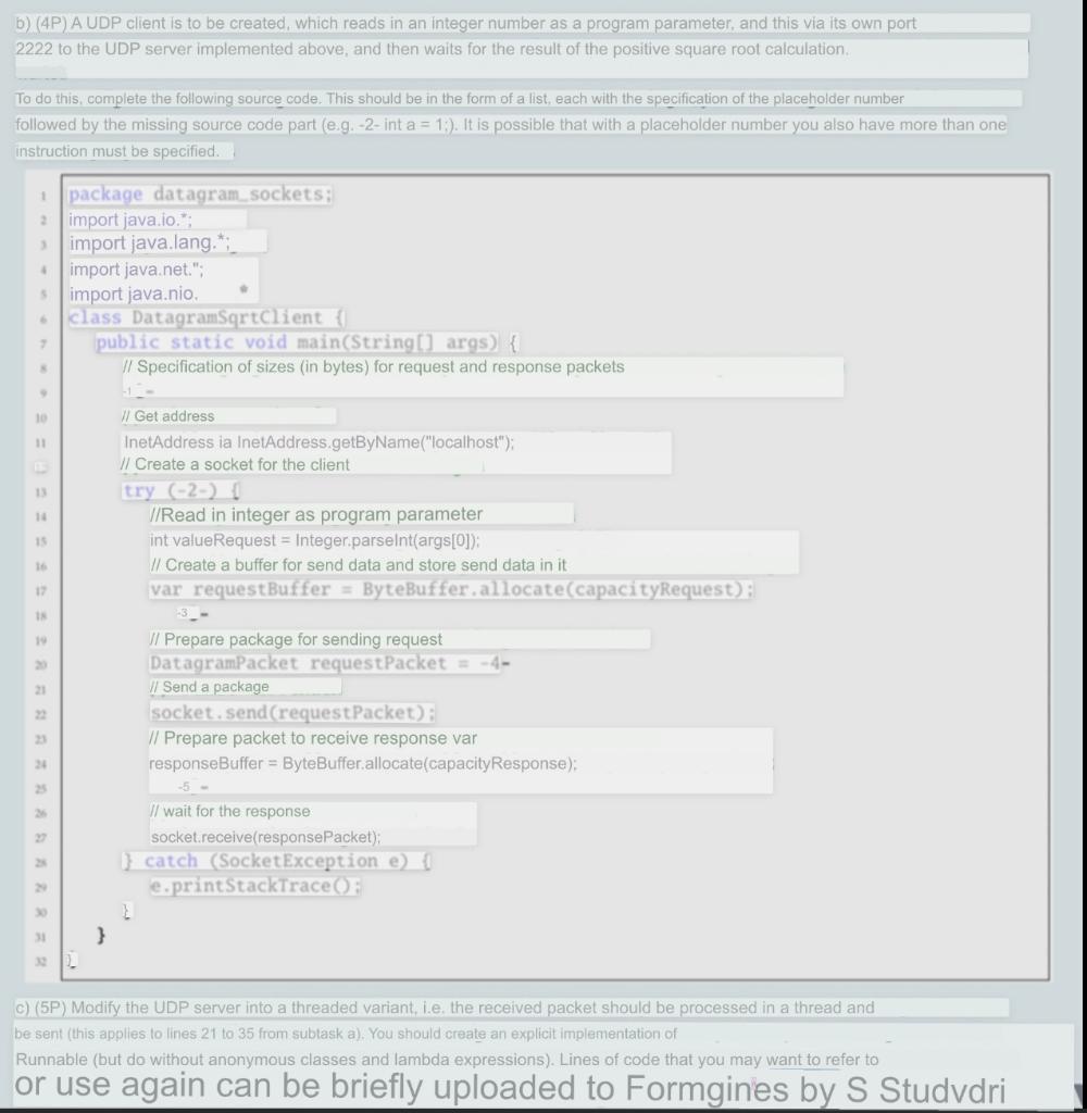 Solved This Task Covers Network Programming And Threading 