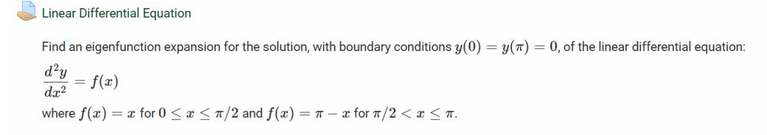 Solved Linear Differential Equation Find an eigenfunction | Chegg.com