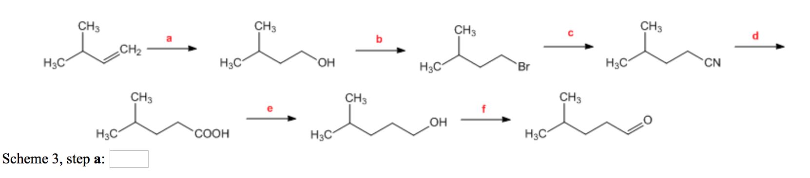Solved For each of the reaction schemes depicted below, | Chegg.com