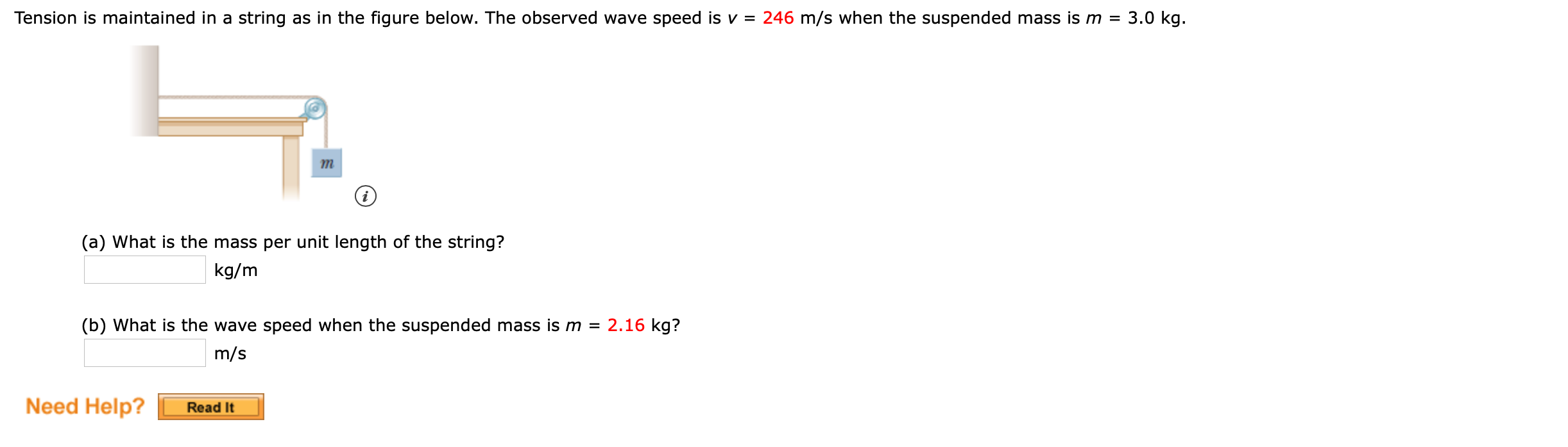 Solved Tension is maintained in a string as in the figure | Chegg.com
