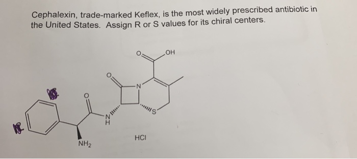 Solved Cephalexin, trade-marked Keflex, is the most widely | Chegg.com