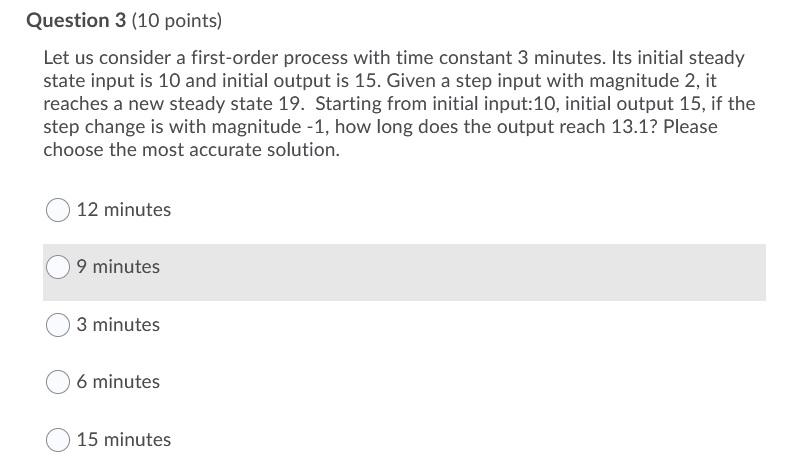 Solved Question 3 (10 points) Let us consider a first-order | Chegg.com