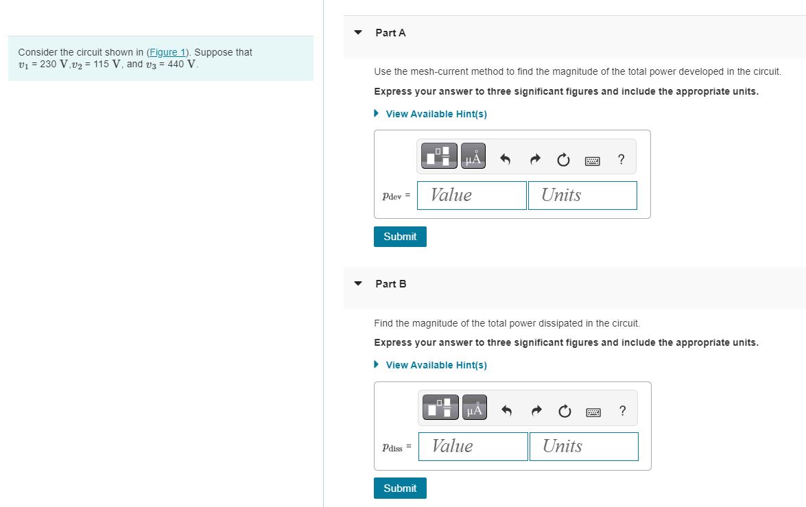 Solved 1 of 1Consider the circuit shown in (Figure 1). | Chegg.com