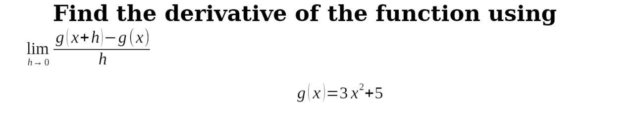 Solved Find the derivative of the function using | Chegg.com