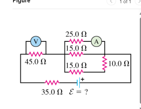 Solved What does the voltmeter read?For the circuit shown in | Chegg.com