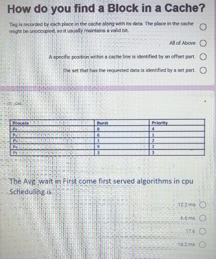 Solved How do you find a Block in a Cache? Tag is recorded | Chegg.com