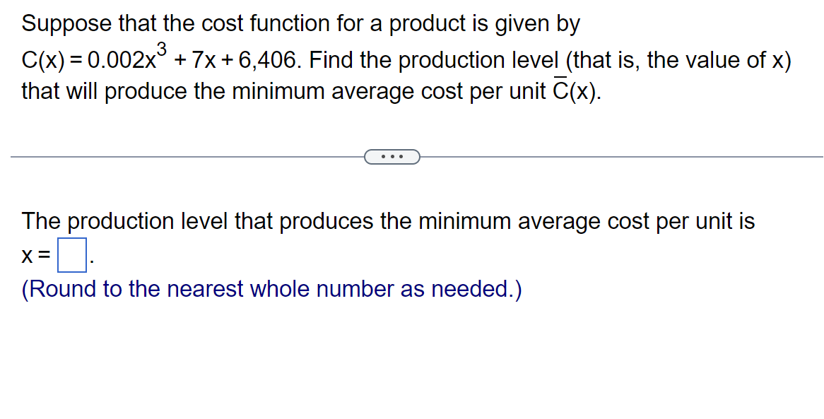 Solved Suppose that the cost function for a product is given | Chegg.com